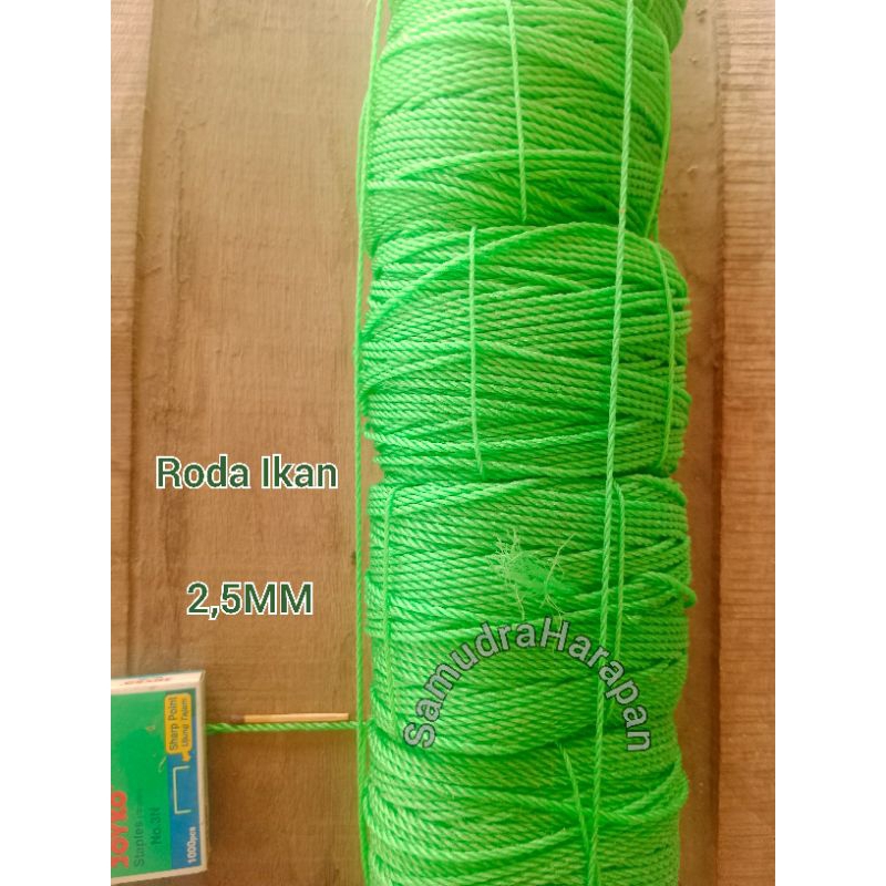 Jual tali tambang RODA IKAN 2,5mm 80M (pilih warna) | Shopee Indonesia