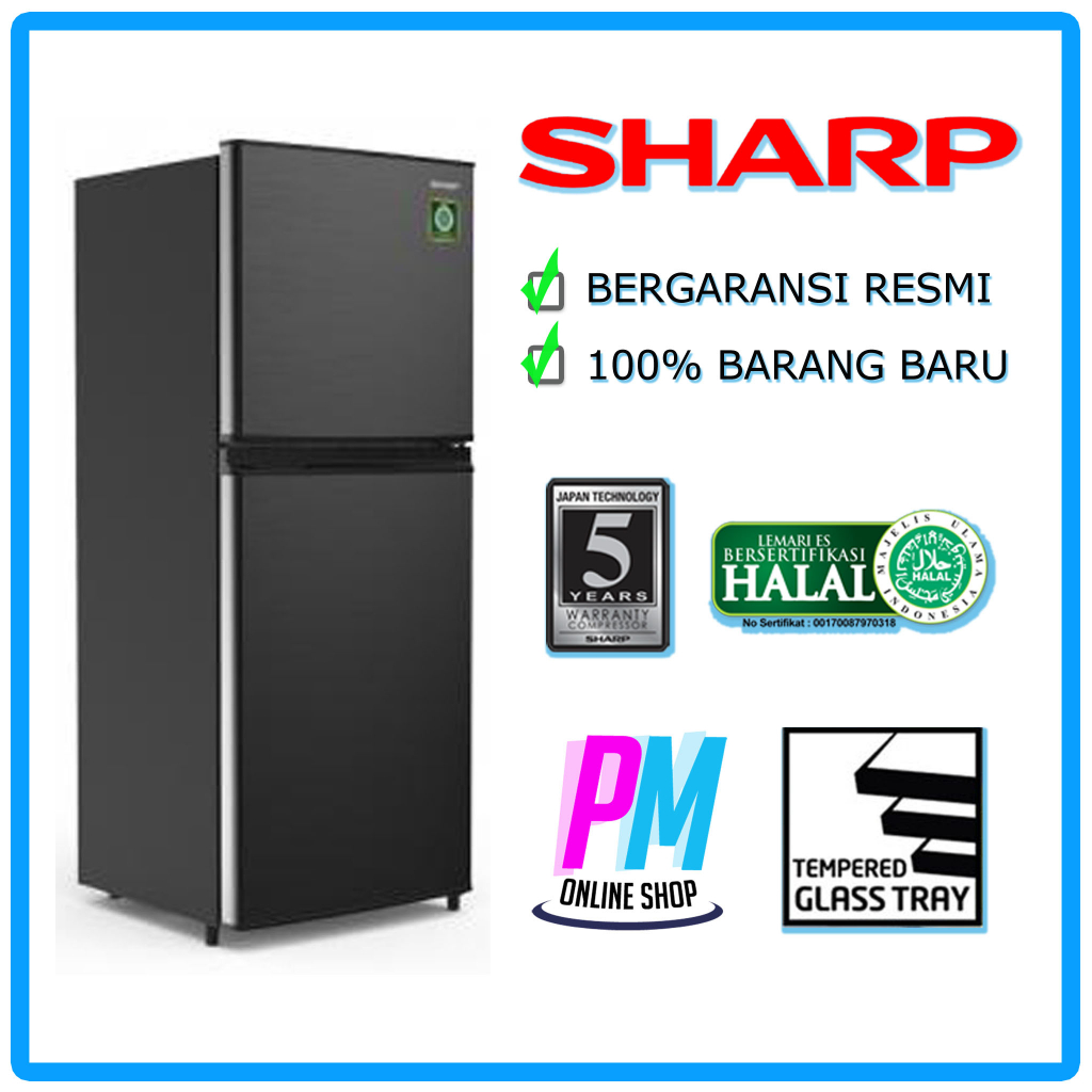 Jual LEMARI ES SHARP 2 PINTU SJ-236MN-HS KULKAS 2 PINTU KIREI SERIES | Shopee Indonesia