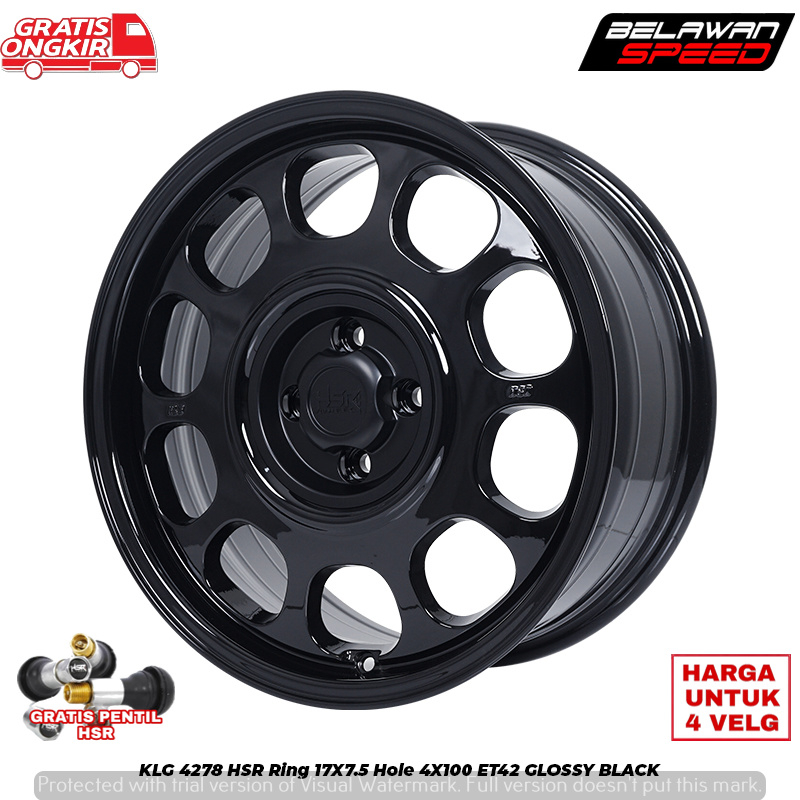 Jual VELG MOBIL RACING VELG HSR KLG 4278 RING 17 PCD 4X100 UNTUK CITY ...