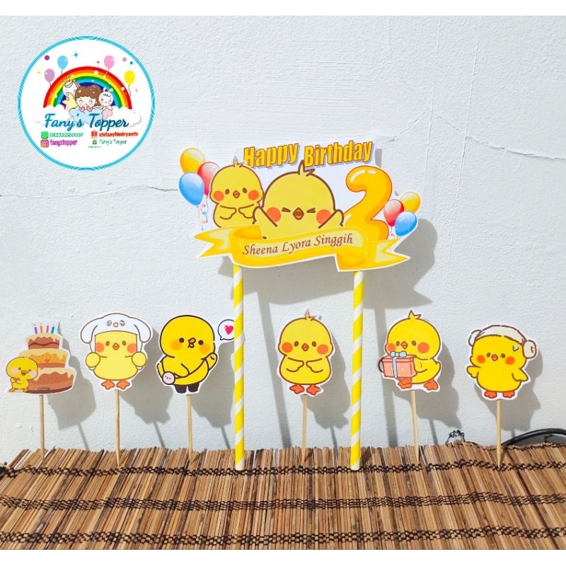 Jual Topper Bebek kartun topper happy birthday topper ulang tahun ...