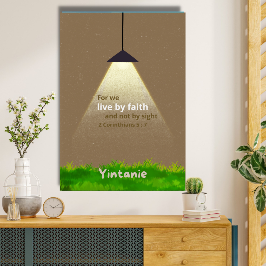 Jual Poster Tuhan Yesus 2 Korintus 5:7 / Wall Decor Rohani / Hiasan ...