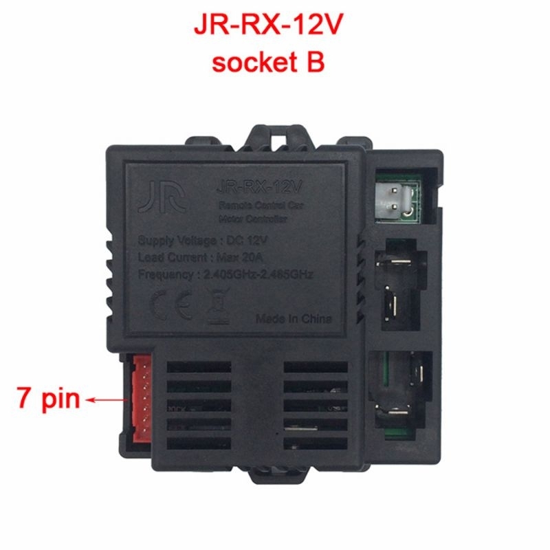 Jual REMOT RECEIVER MOBILAN AKI JR-RX-12V 7 PIN 20A SOKET A / B REMOTE CONTROL MOBIL ANAK JR RX ...