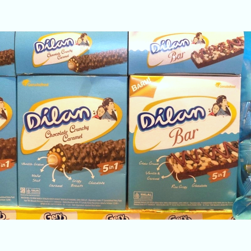 Jual { Per Box isi 12 } Dilan Chocolate Crunchy Caramel / Dilan ...