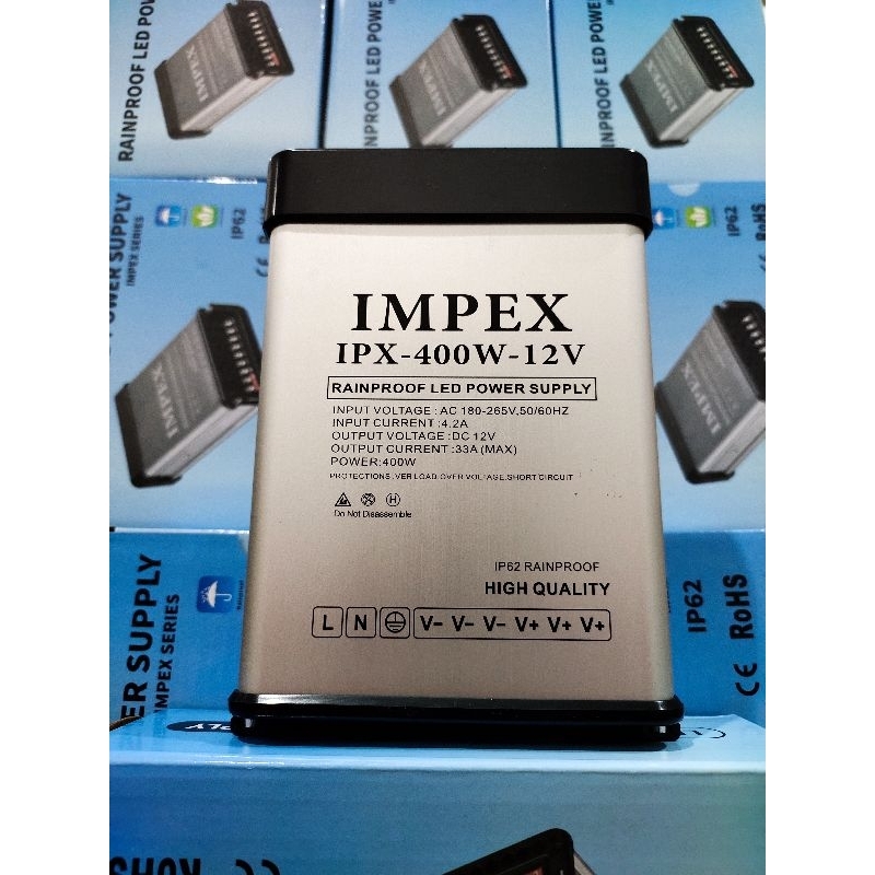 Jual POWER SUPPLY IMPEX 33,3A 400W DC 12V OUTDOOR | Shopee Indonesia