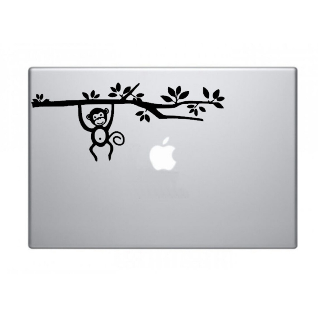 Jual Stiker Decal Cute Monkey Ape Hanging on Tree - Laptop Macbook ...