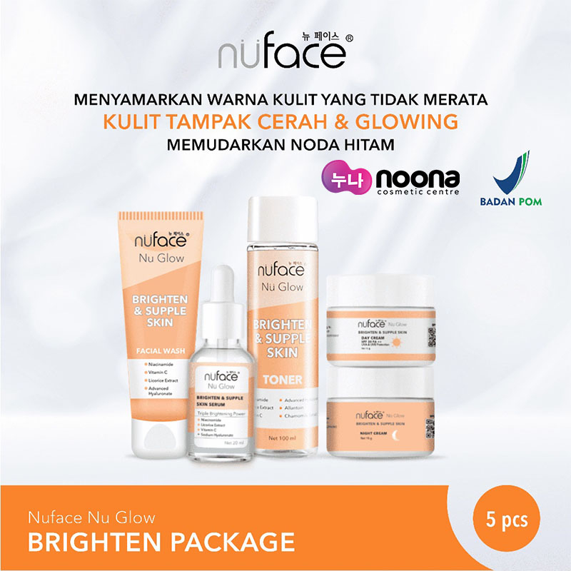 Jual SKINCARE FUJI NUFACE NU GLOW BRIGHTEN & SUPPLE SKIN 1 PAKET ISI 5 ...