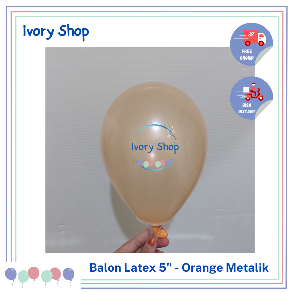 Jual Balon Latex 5 inch Metalik Pearl (isi balon pvc) | Shopee Indonesia