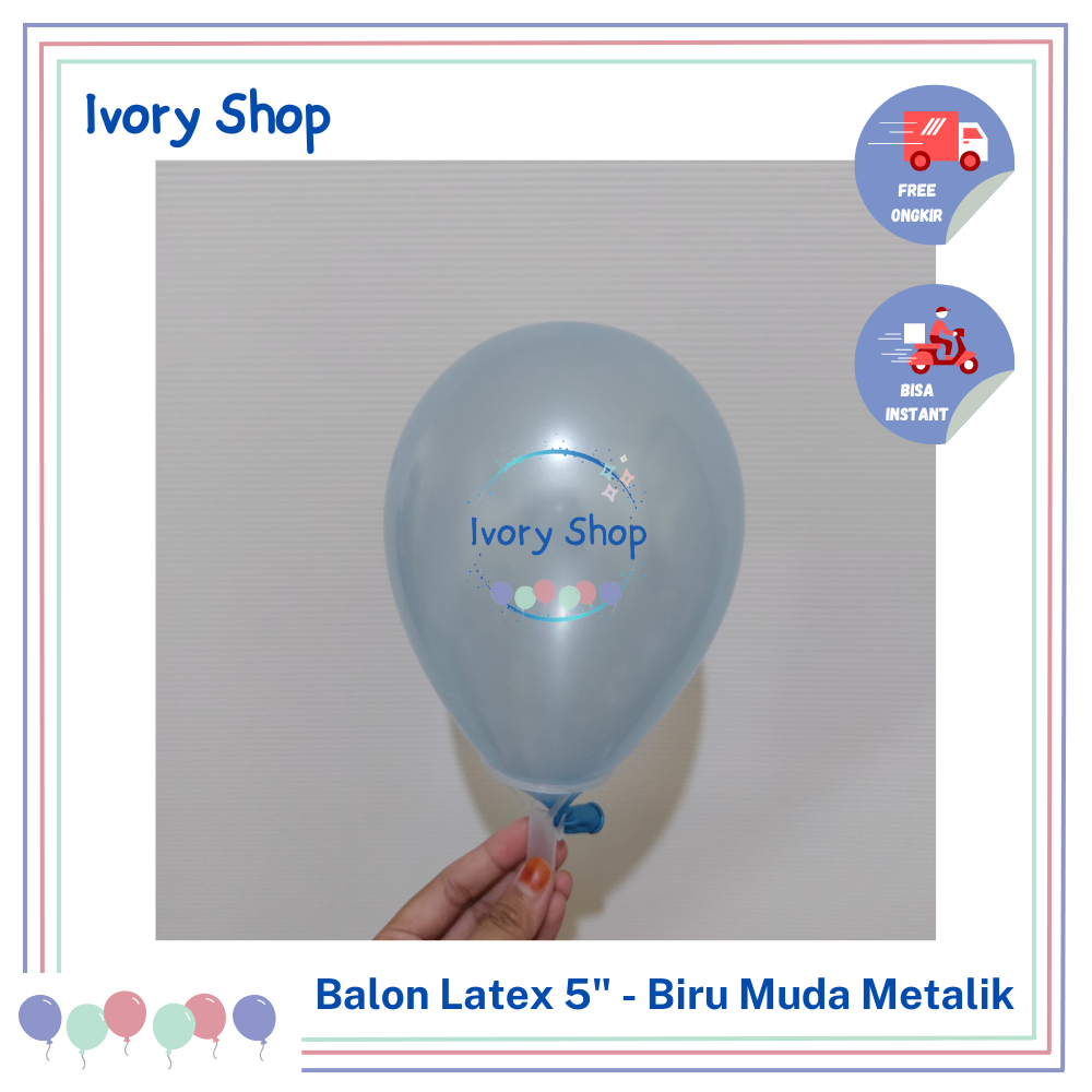 Jual Balon Latex 5 inch Metalik Pearl (isi balon pvc) | Shopee Indonesia