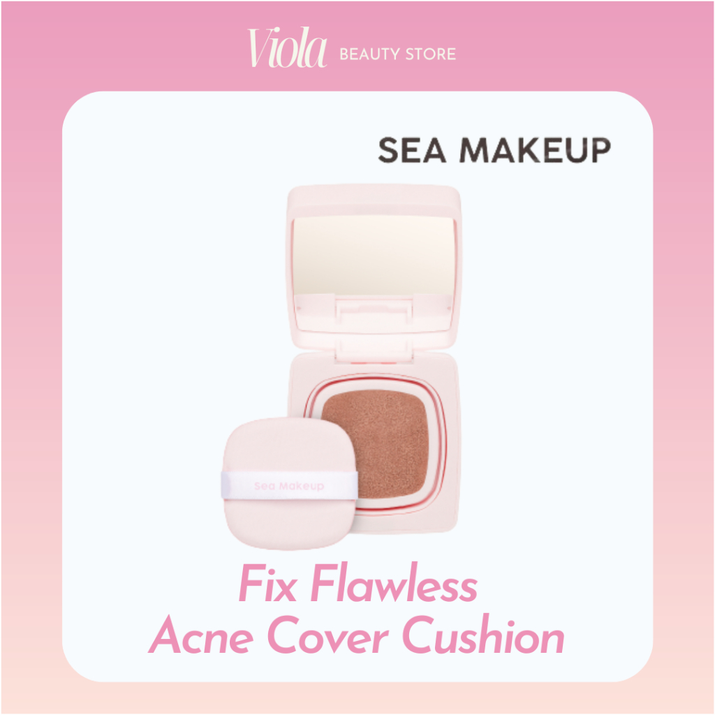 Jual Sea Makeup Fix and Flawless Acne Cover Cushion Full Coverage ...