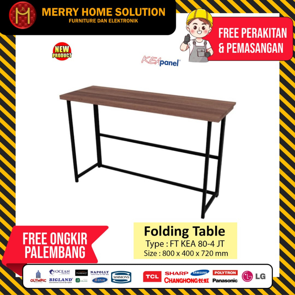 Jual meja tulis kea / meja lipat kaki besi folding table 80 / meja belajar | Shopee Indonesia