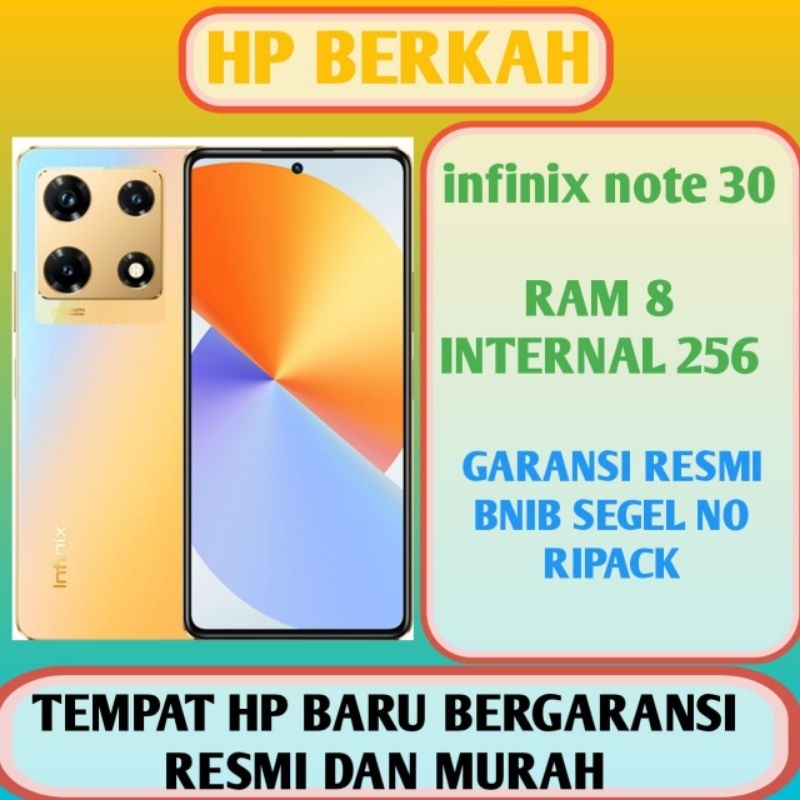 Jual infinix note 30 8/256 garansi resmi baru | Shopee Indonesia