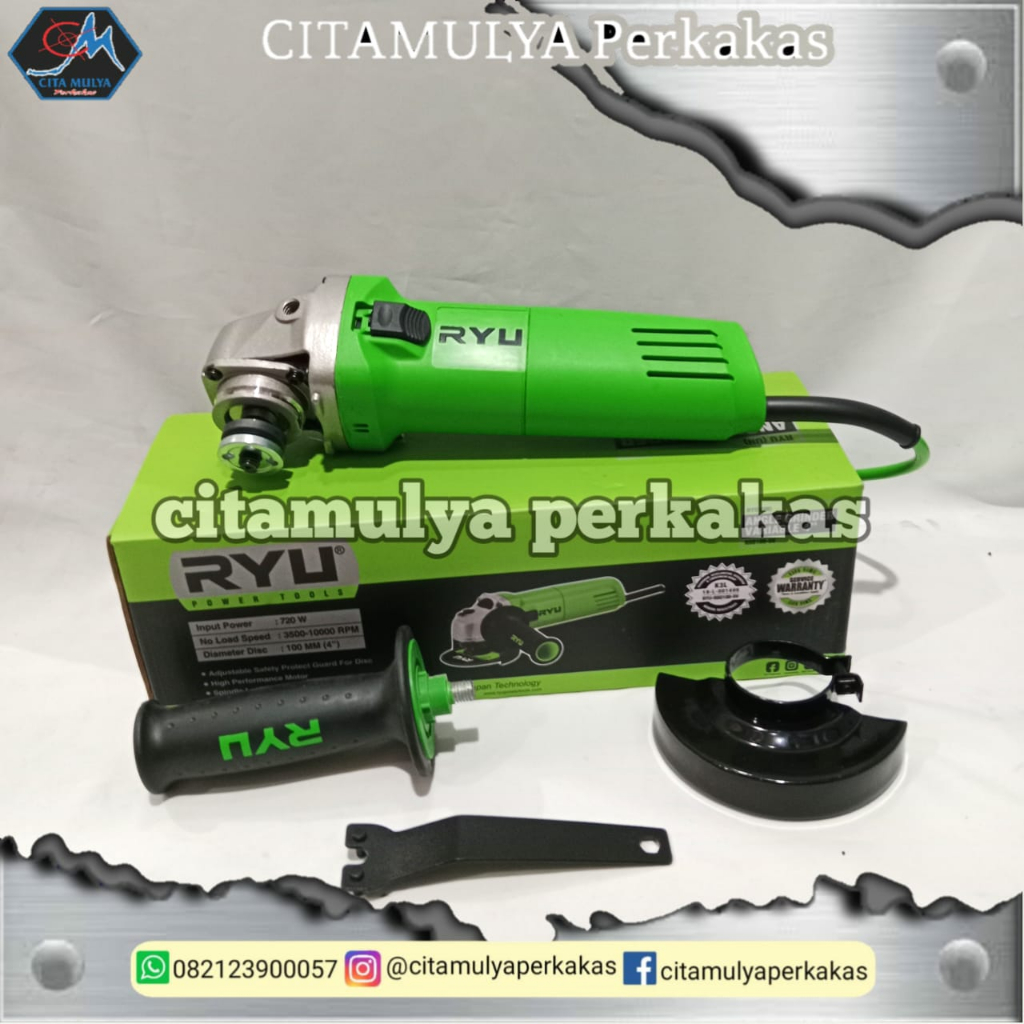 Jual Mesin Gerinda Tangan 4" Variable Speed RYU RSG 100-5V | Shopee Indonesia