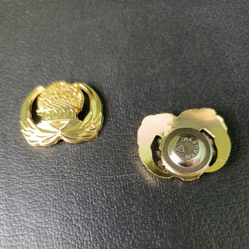 Jual Pin Korpri Premium Kuningan Warna Emas Mengkilap Pakai Magnet ...