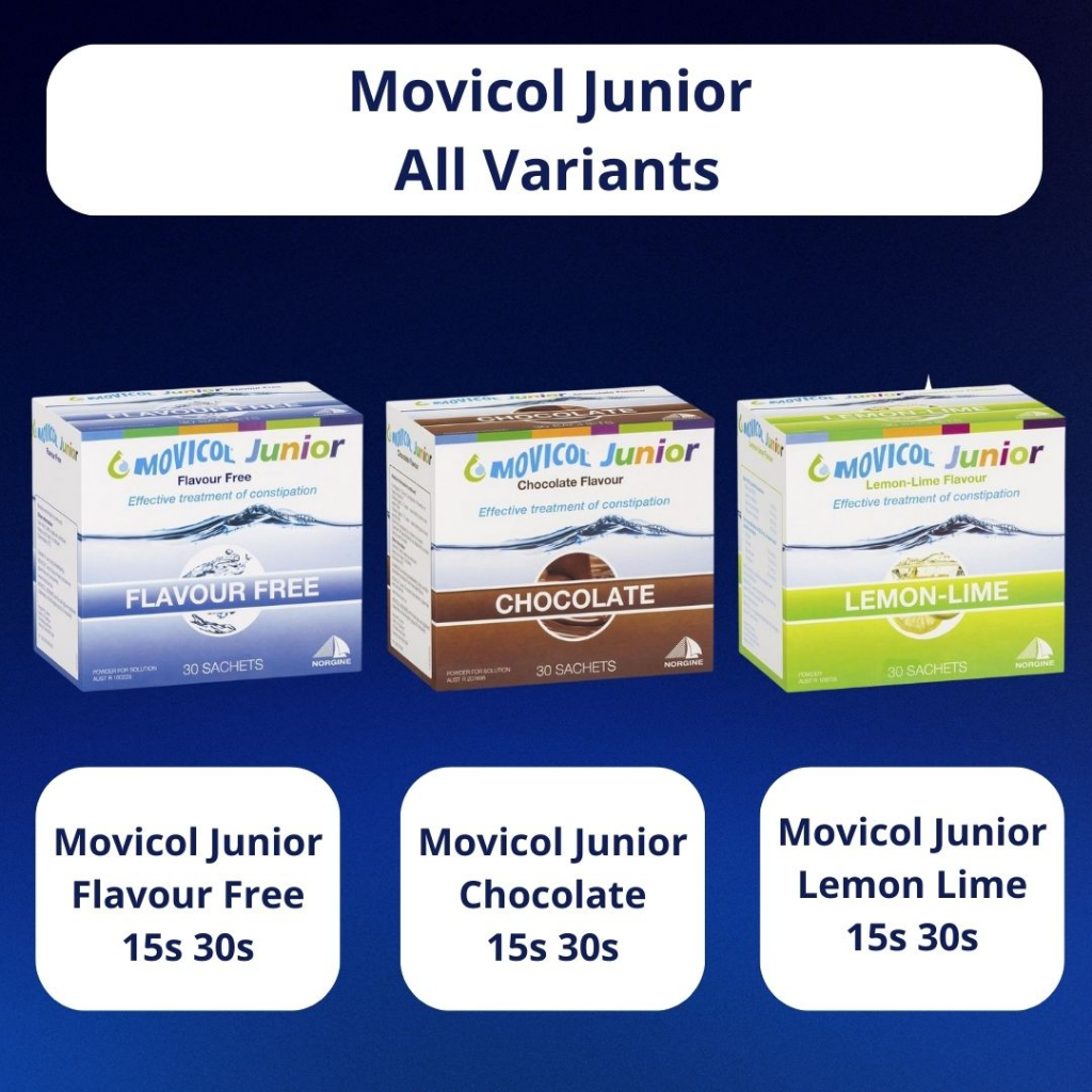 Jual Movicol Junior Sachets 6.9g Chocolate Flavour Free Lemon Lime 15 ...