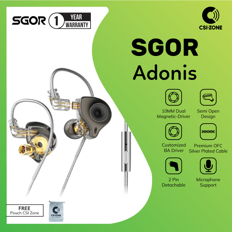 Jual SGOR Adonis 1 DD + 1 BA Driver In Ear Monitor Earphone With ...