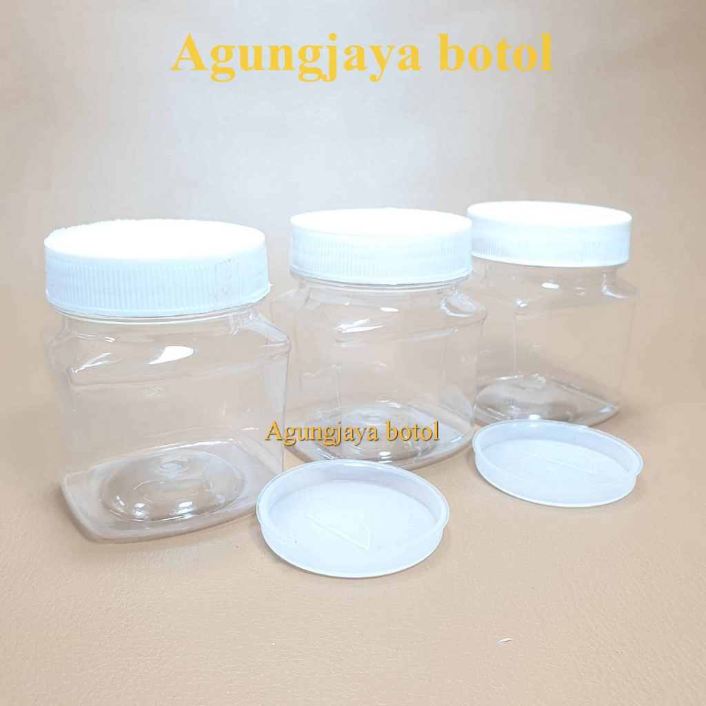 Jual Toples 100 ml Kotak Natural Tutup Plastik / Toples Bawang Goreng ...