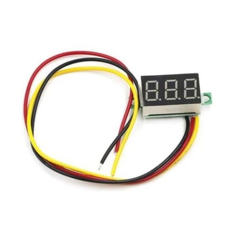 Jual MINI VOLTMETER VOLT PANEL METER DIGITAL LED 0-100V DC 3 WIRE 0.36 ...