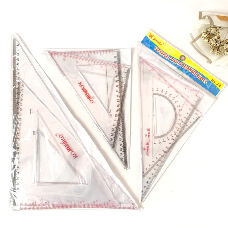 Jual SET PENGGARIS SEGITIGA NO. 8 & 12 KOJIKO J8 BUTTERFLY MURAH ...