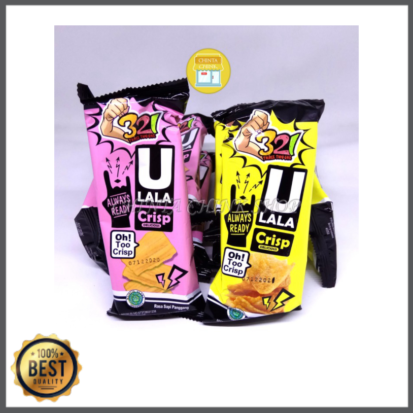 Jual Snack ULALA Crisp Delicious 321 Rasa Sapi Panggang Pedas Rumput ...
