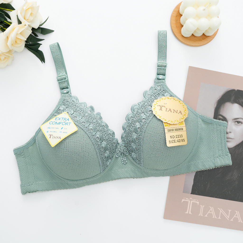 Jual TIANA | BRA Kait 3 Renda / BH Jumbo Bahan Pori BREATHABLE / art TN ...