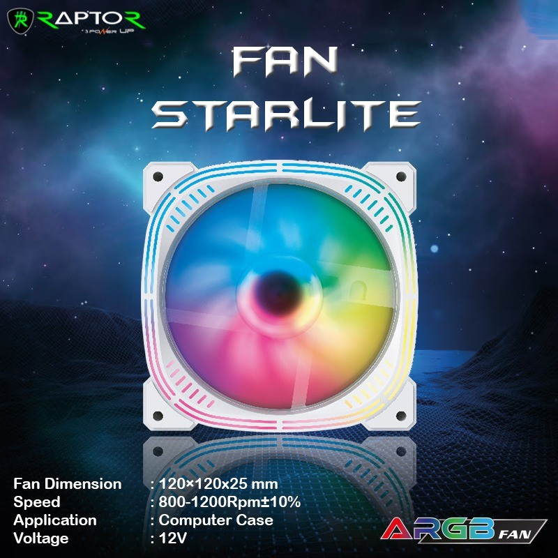 Jual Fan Casing Gaming 12cm ARGB Raptor Fan Starlite | Shopee Indonesia
