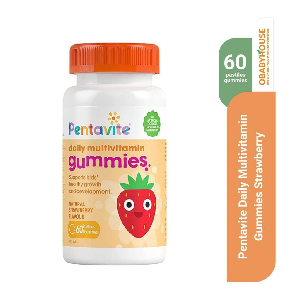 Jual Pentavite Daily Multivitamin Gummies Strawberry 60 Pastilles ...