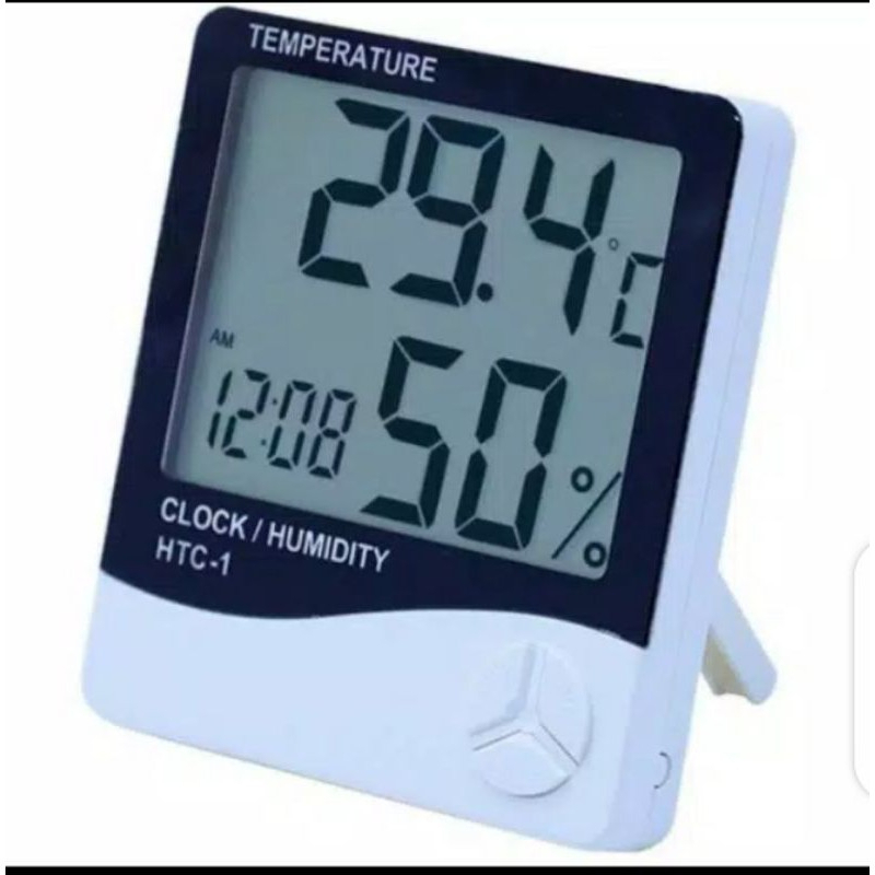 Jual HTC-1 Digital Hygrometer Temperature Meter/Termometer Clock HTC 1 ...