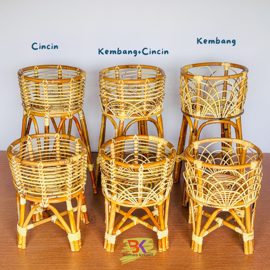 Jual Stand Pot Rotan Batang Solid Estetik | Shopee Indonesia