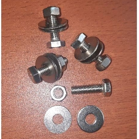 Jual baut plat nomor motor 4set stainless | Shopee Indonesia