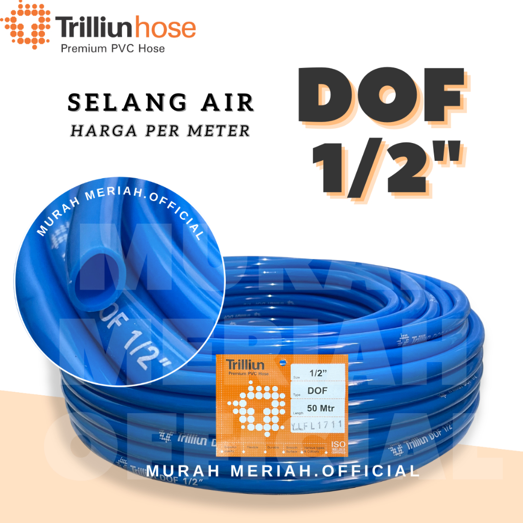 Jual SELANG AIR TRILLIUN DOF UK 1/2 INCH ( HARGA PERMETER ) | Shopee Indonesia