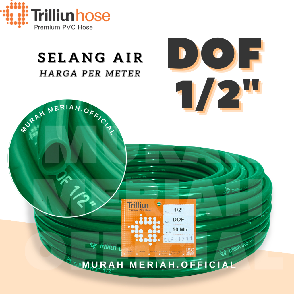 Jual SELANG AIR TRILLIUN DOF UK 1/2 INCH ( HARGA PERMETER ) | Shopee Indonesia