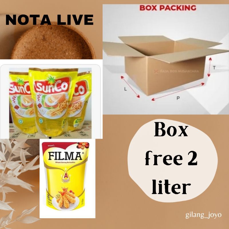 Jual box kardus 25x15x10 cocok untuk miny@k 2L | Shopee Indonesia