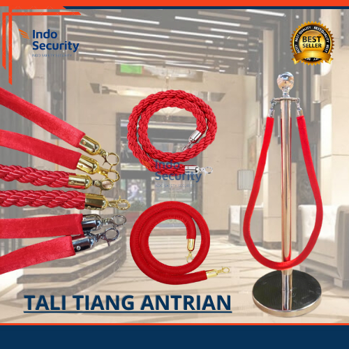 Jual Tali Tiang Antrian Pembatas Merah | Shopee Indonesia