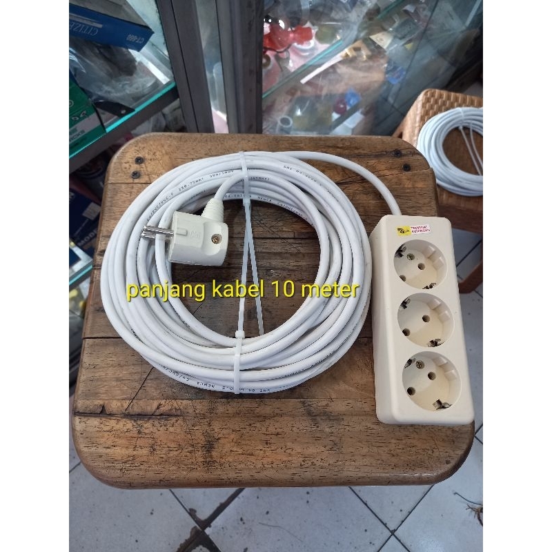 Jual stop kontak plus kabel 10 meter | Shopee Indonesia