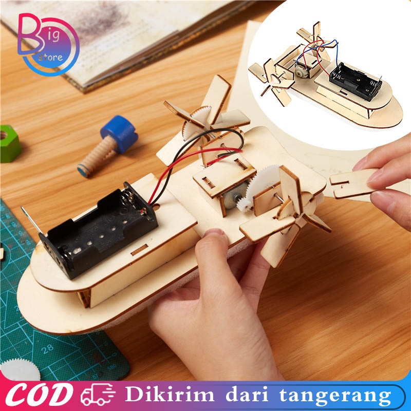 Jual Kapal Mainan Anak Diy Mainan Kapal Rakit Elektrik Puzzle Kapal ...