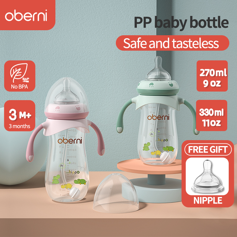 Jual Oberni Botol Susu bayi Botol Susu Bayi Baru Lahir Leher Lebar Pola Cetak Anti Jatuh dan ...
