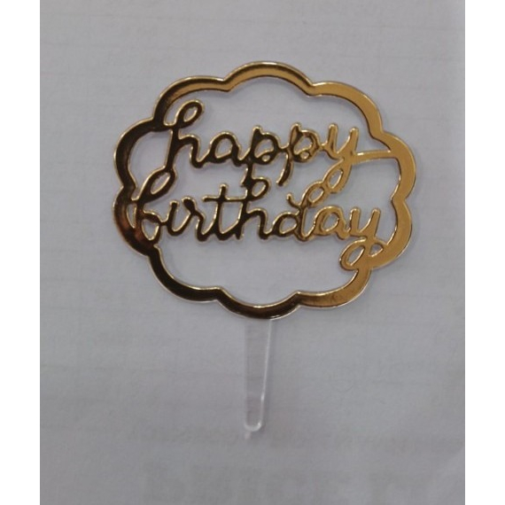 Jual Topper Mini HBD Latin Cloud Gold Isi 5pcs | Shopee Indonesia