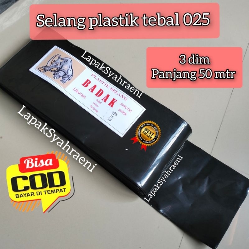 Jual selang plastik hitam 3 dim x 50mtr tebal 025mikron selang irigasi ...