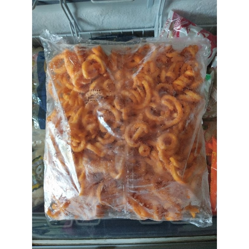 Jual Potato curly Skin on spiral fries Mccain 1.8kg | Shopee Indonesia