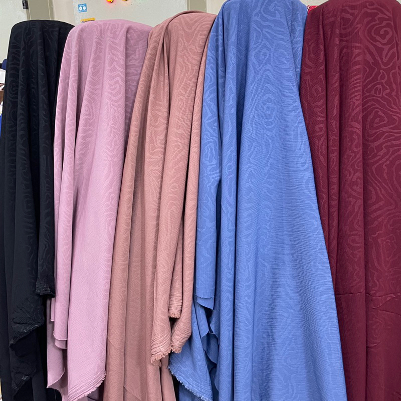 Jual kain Flowy Lux snow sheer embos/doble yoryu embos/cradenza embos ...