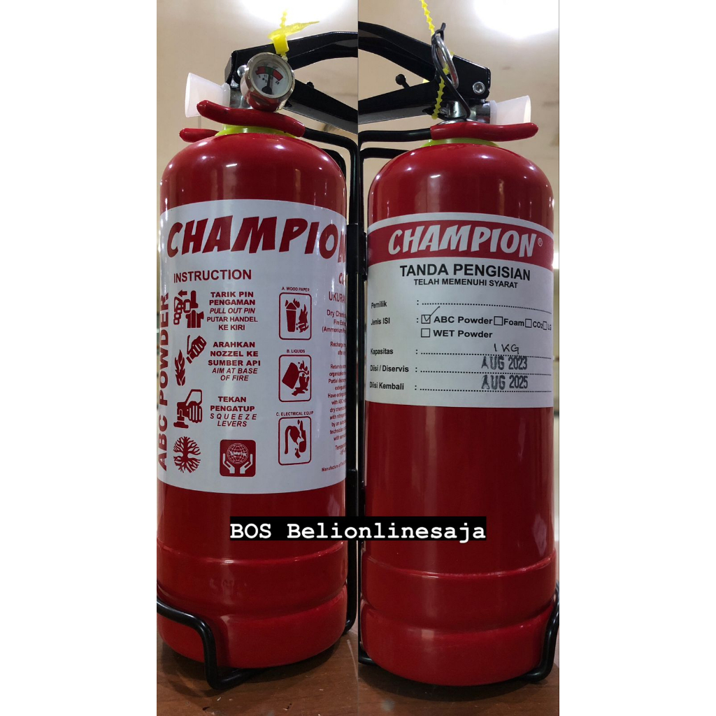 Jual APAR CHAMPION 1 kg Tabung Pemadam Api ABC Powder | Shopee Indonesia
