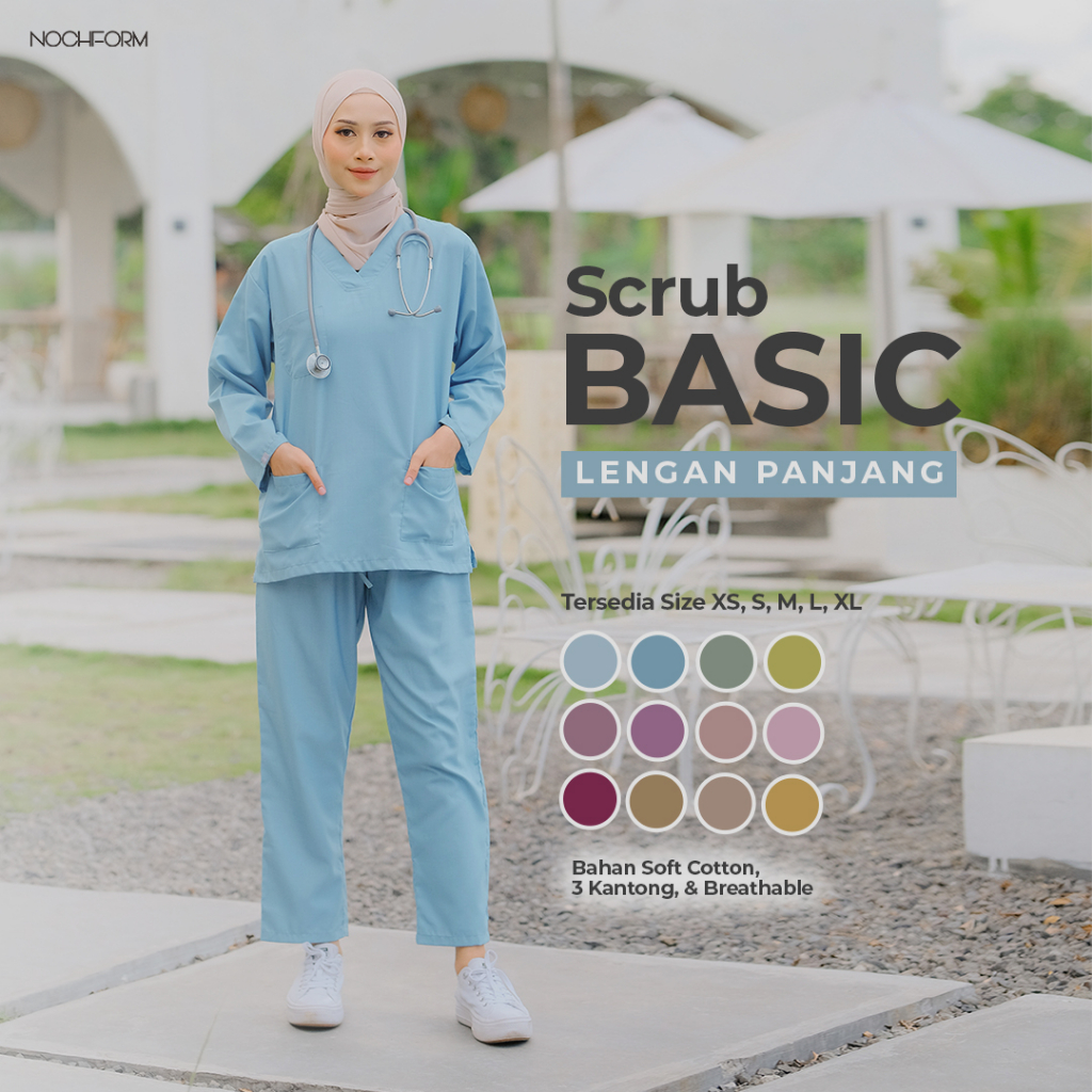 Jual NOCHFORM Doctor’s Scrub / Set Baju Celana Jaga OKA / Baju OK ...
