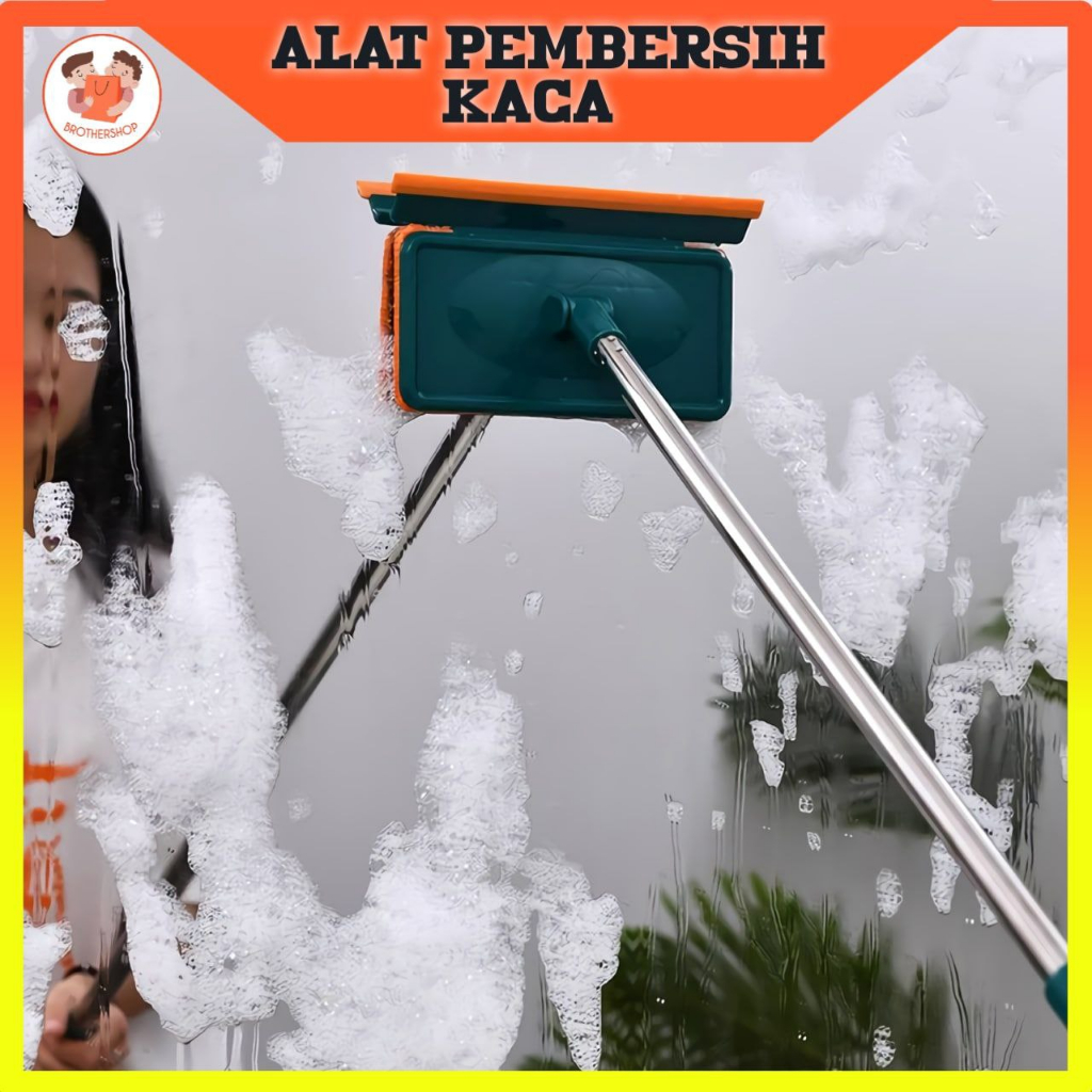 Jual Brother's Shop Alat Pembersih Kaca Glass Cleaning Brush Teleskopik ...