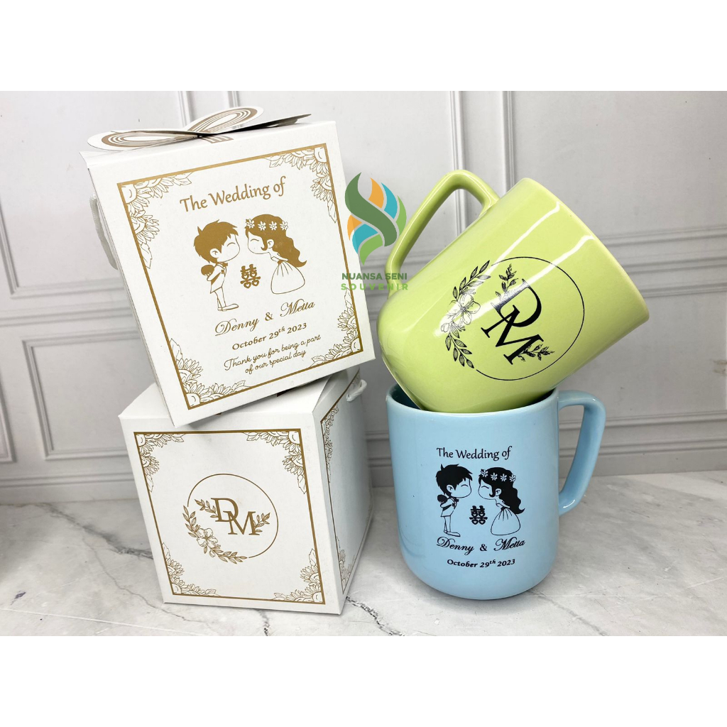 Jual Souvenir Gelas Mug Oval Keramik Mug Nono Cangkir Kopi Minum Gagang ...