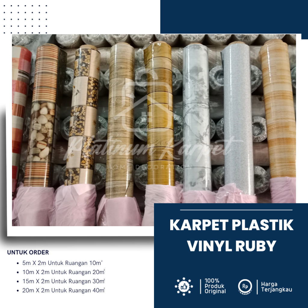 Jual Ruby Karpet Lantai Vinyl Roll 20 Meter lebar 2 Meter Dekorasi ...