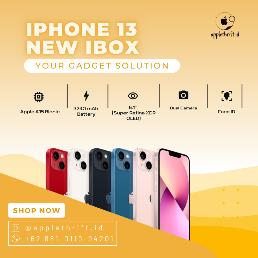 Jual Iphone 13 128gb NEW IBOX | Shopee Indonesia