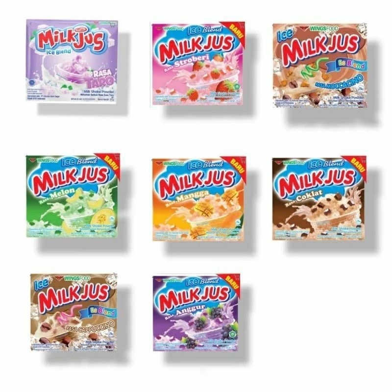 Jual MilkJus Minuman Serbuk Aneka Rasa Susu (1renceng isi 10 sachet ...
