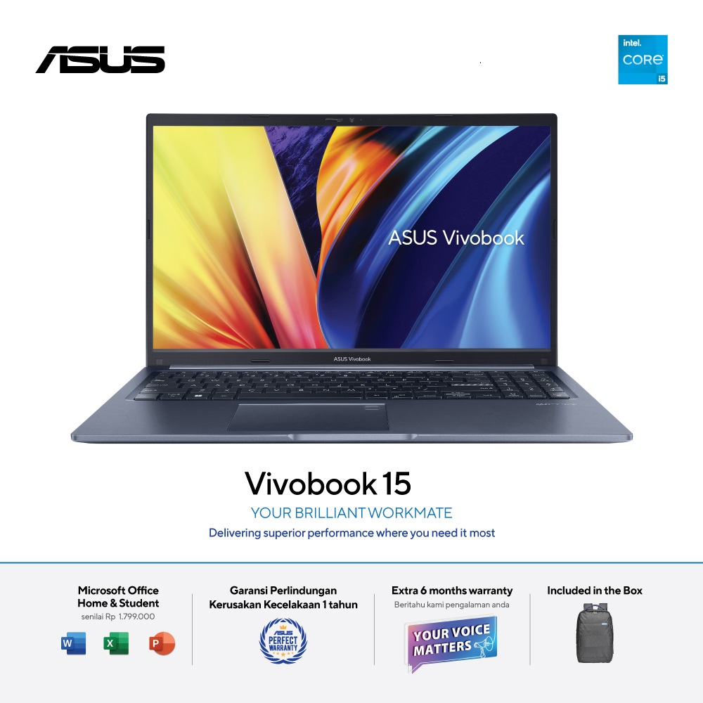 Jual Asus Vivobook 15 A1504VA-VIPS551 Blue [i5-1335U|RAM 8GB|SSD 512GB ...