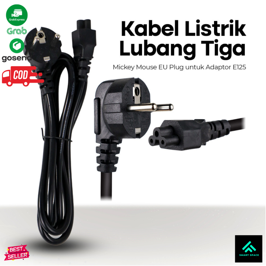 Jual [SPCE] BSOD Kabel Listrik Lubang Tiga Mickey Mouse EU Plug untuk ...