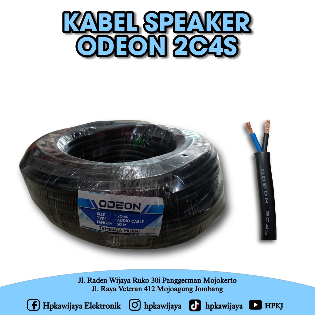 Jual KABEL SPEAKER ODEON 2 X 4 2C4S KABEL ODEON 2x4 2C4S ECER | Shopee ...